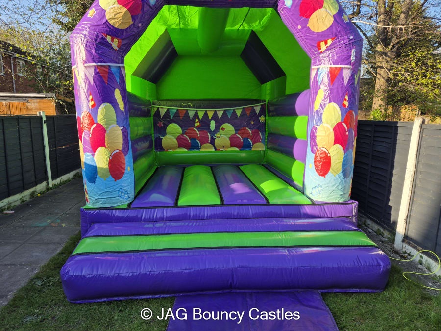 12x15ft bouncy castle purple and green